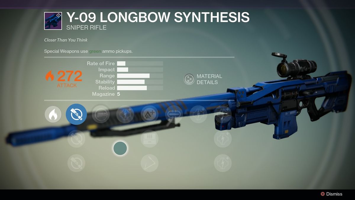 Y-09 Longbow Synthesis - Destinypedia, the Destiny wiki