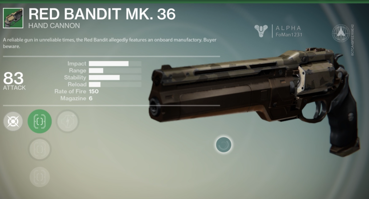 Red Bandit Mk. 36 - Destinypedia, the Destiny wiki