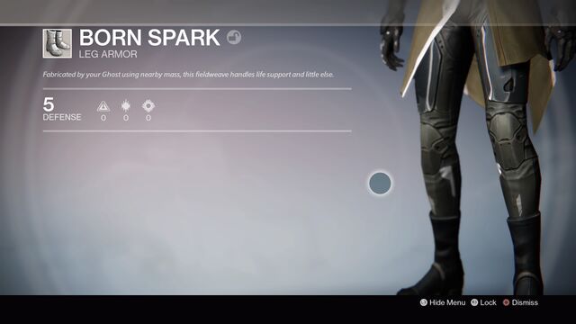 Born Spark (leg armor) - Destinypedia, the Destiny wiki