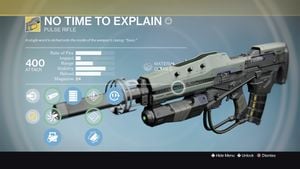 No Time To Explain - Destinypedia, the Destiny wiki