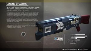 Legend of Acrius - Destinypedia, the Destiny wiki